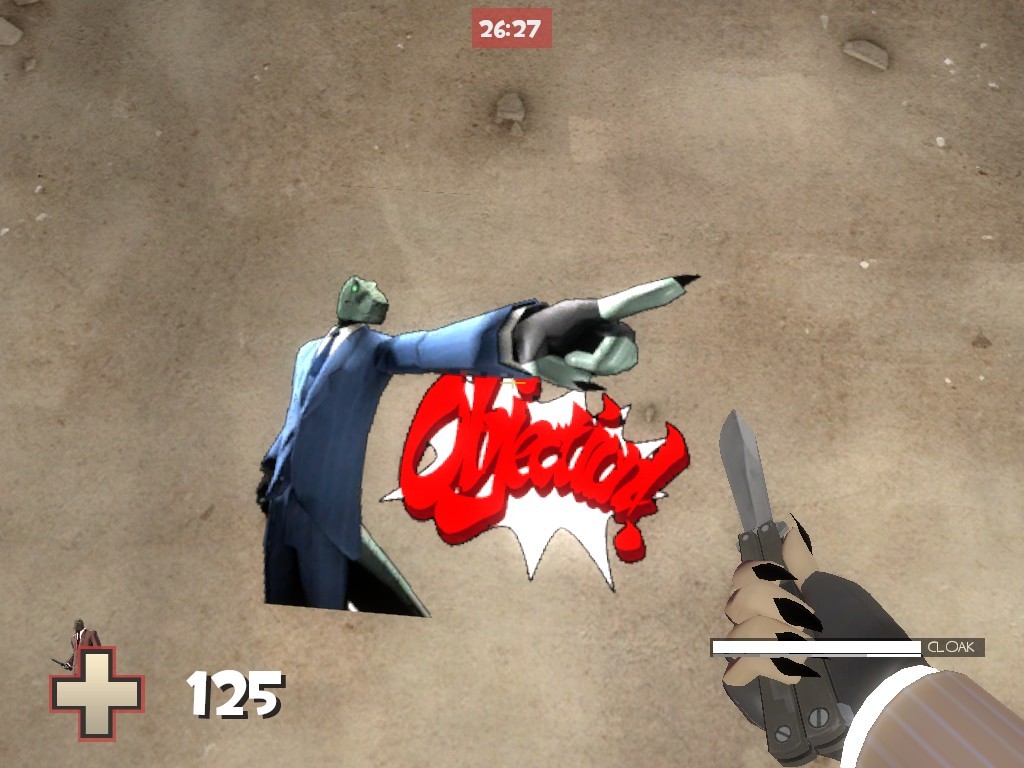 Raptor Spy - Objection! Spray for Team Fortress 2 | TF2 Sprays