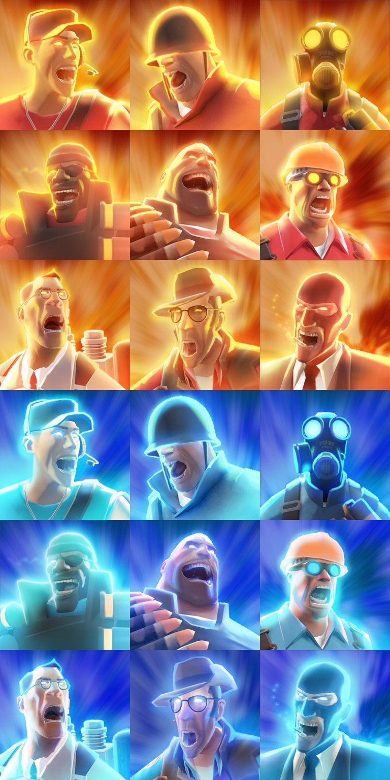 Fading Ubercharged Classes Spray for Team Fortress 2 | TF2 Sprays