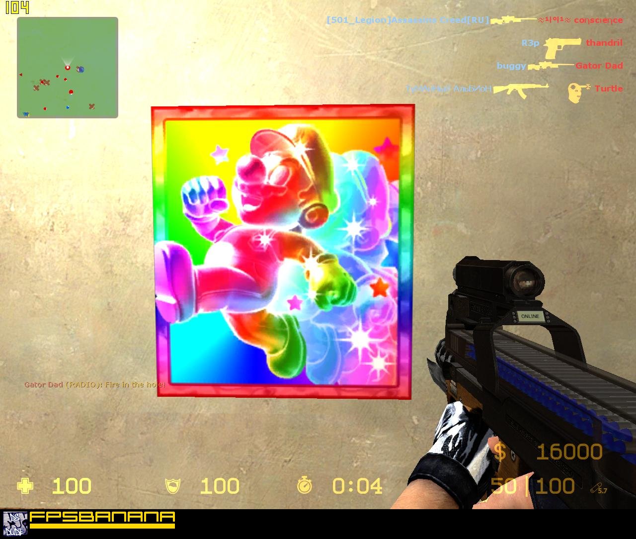 Rainbow Mario! Spray for GameBanana | GB Sprays
