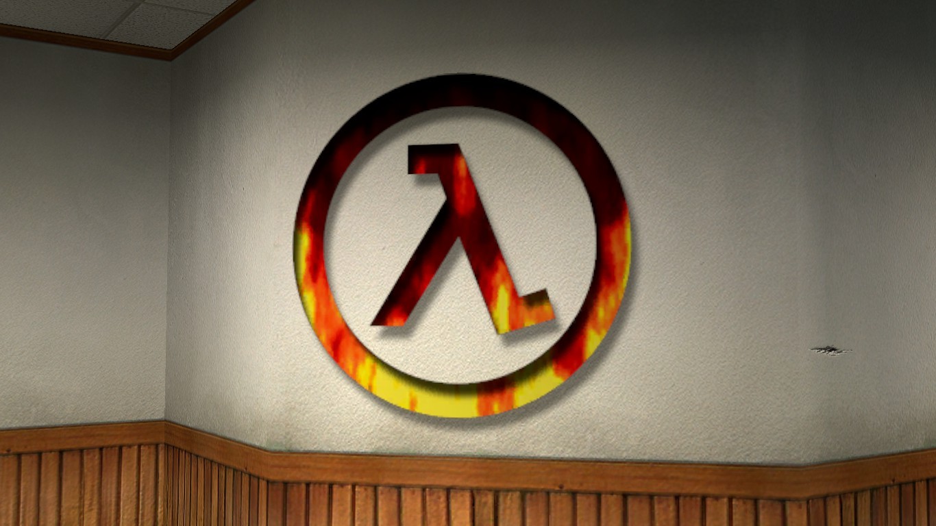 Lambda on fire Spray for Counter-Strike: Source | CS:S Sprays
