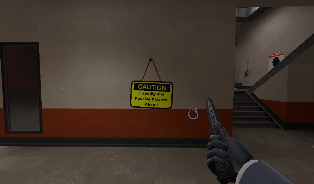 Caution Sign: Friendly [Team Fortress 2] [Sprays]