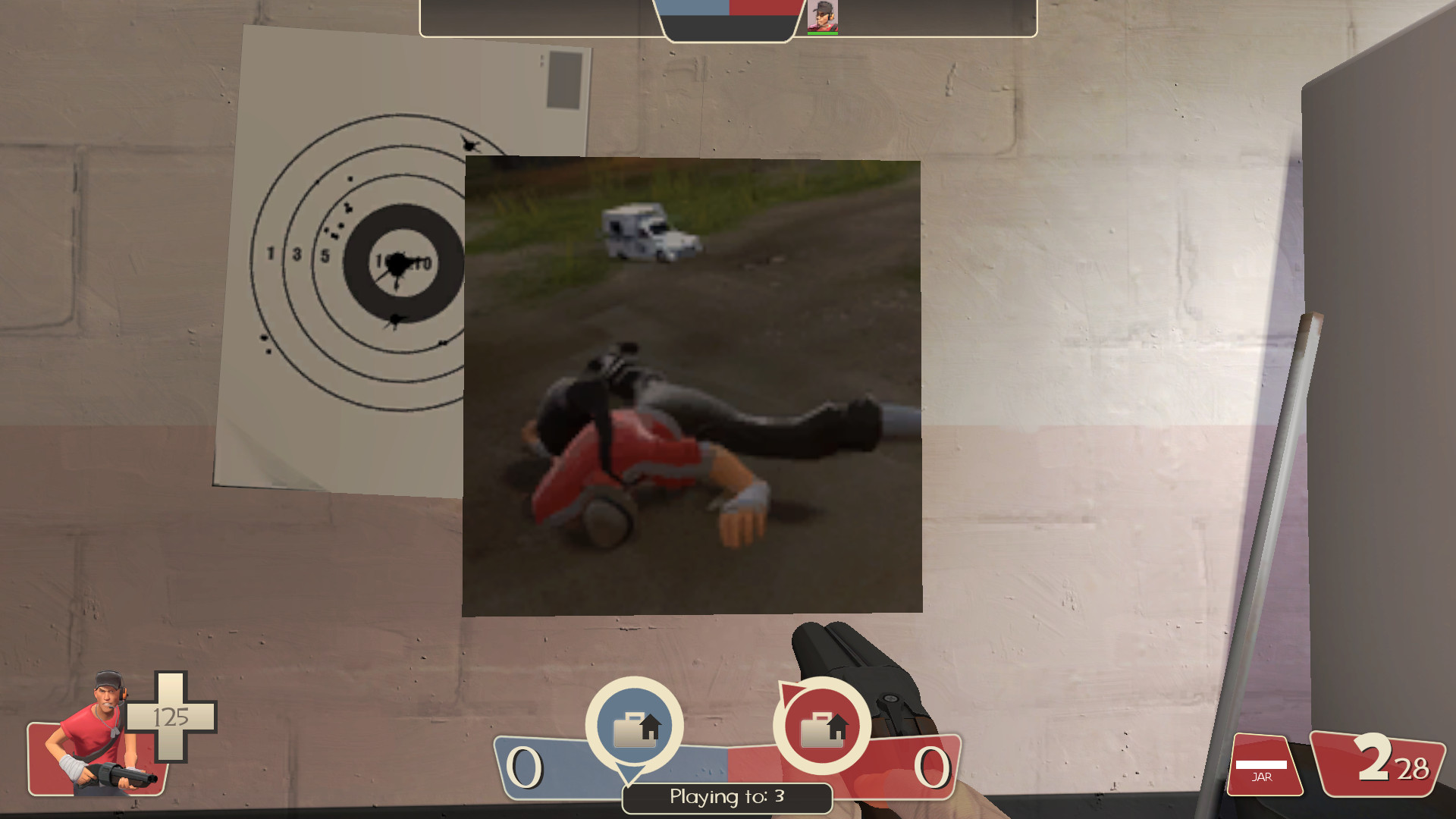 Medic's Ambulance Drives into Scout [Team Fortress 2] [Sprays]