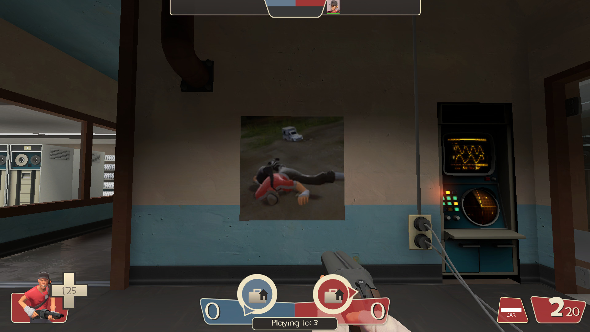 Medic's Ambulance Drives into Scout [Team Fortress 2] [Sprays]
