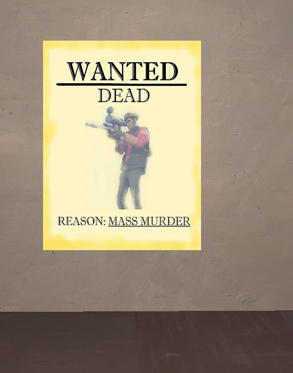 Wanted Poster for Red Sniper [Team Fortress 2] [Sprays]