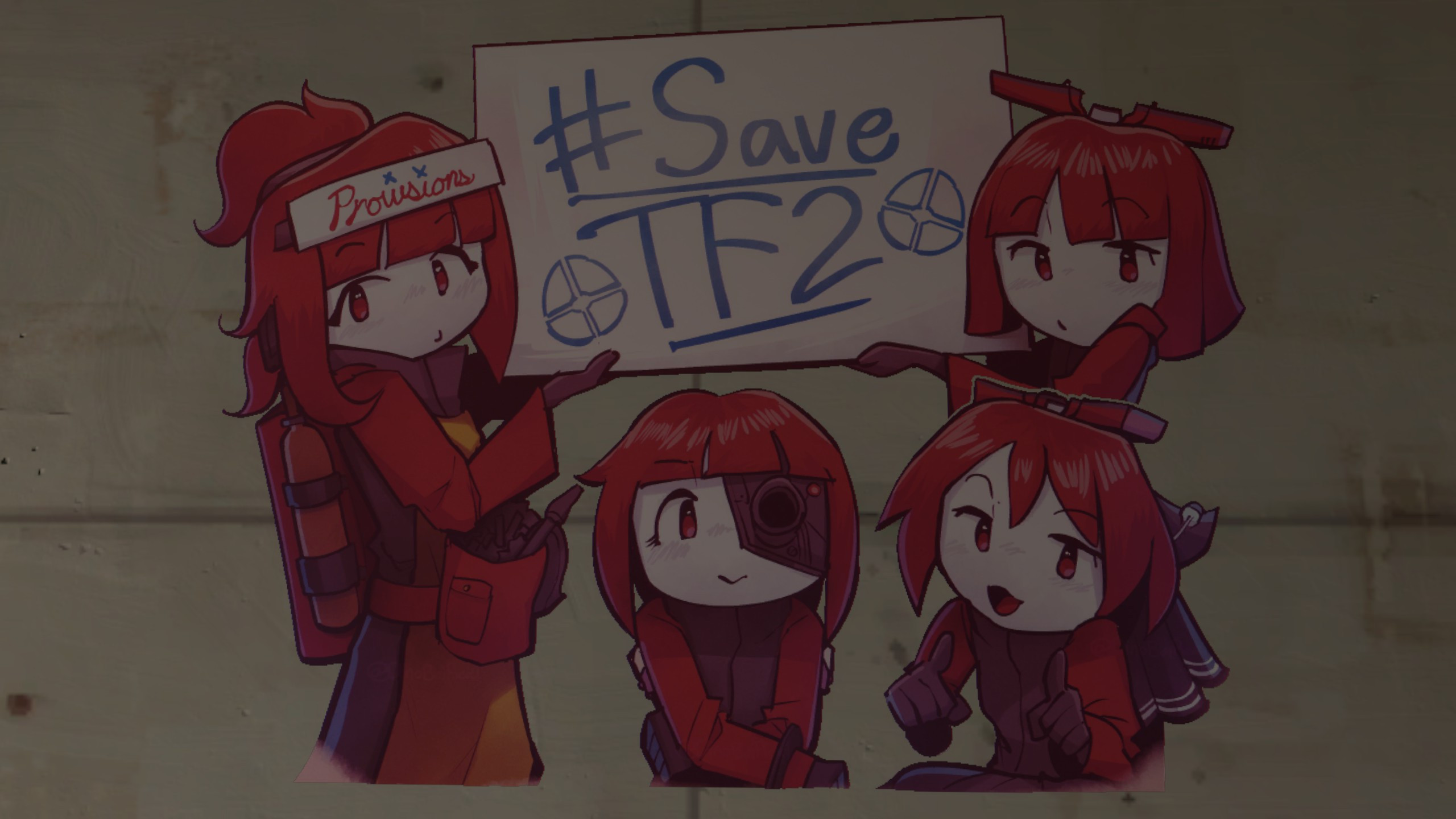 Sentry girl and her sisters (#SaveTF2) Spray for Team Fortress 2 | TF2 ...