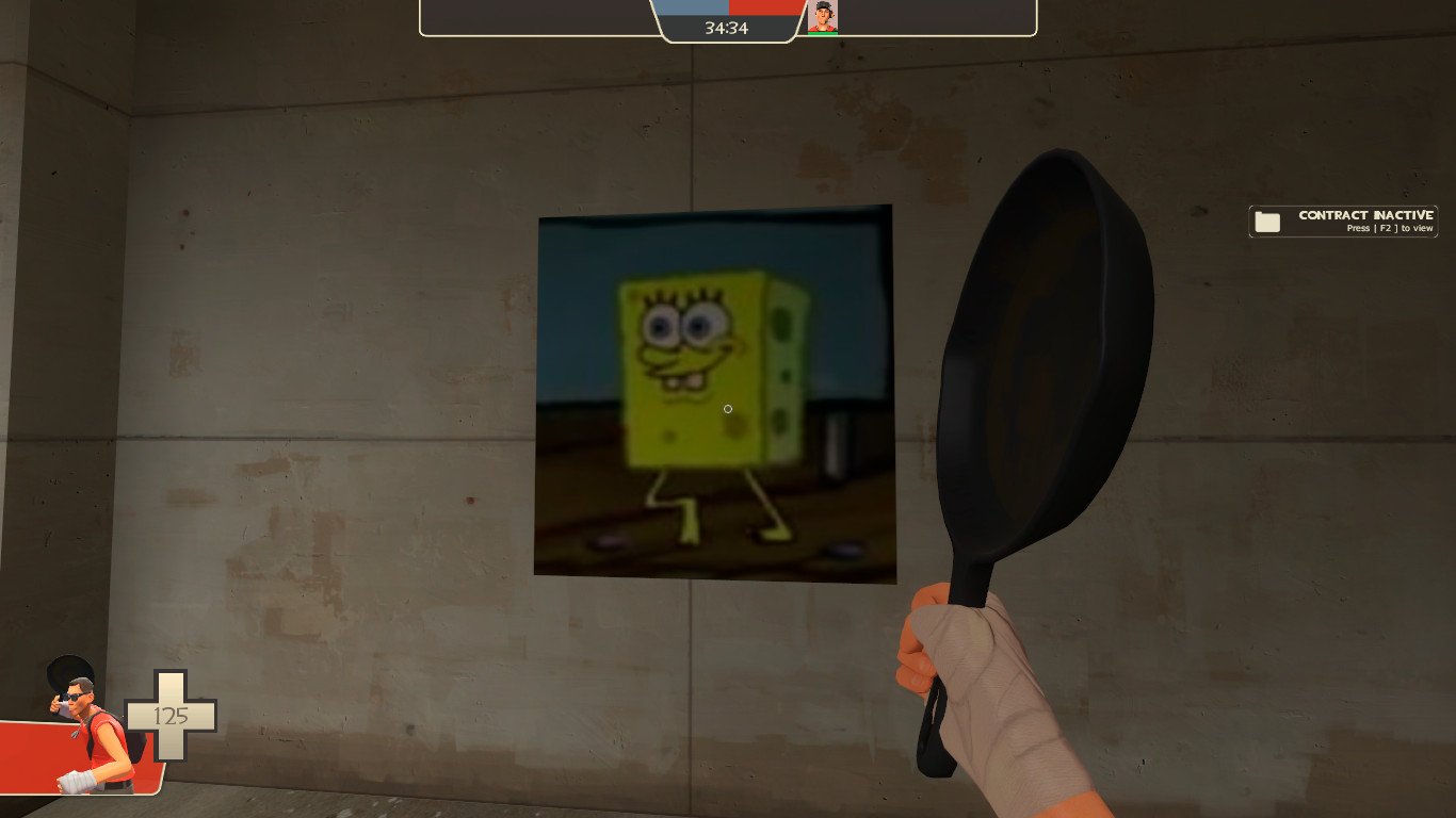 Naked Spongebob with no arms Spray for Team Fortress 2 | TF2 Sprays