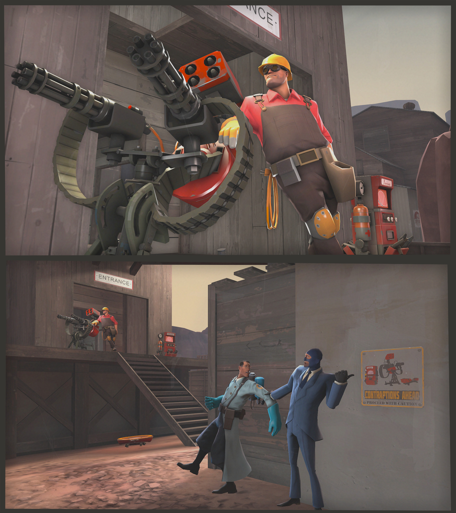 Contraptions Ahead! Spray for Team Fortress 2 | TF2 Sprays
