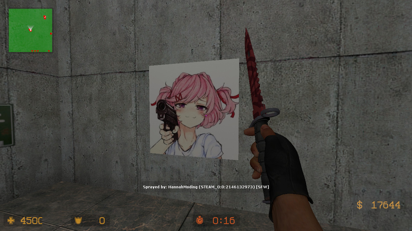Natsuki with Gun Spray for Counter-Strike: Source | CS:S Sprays