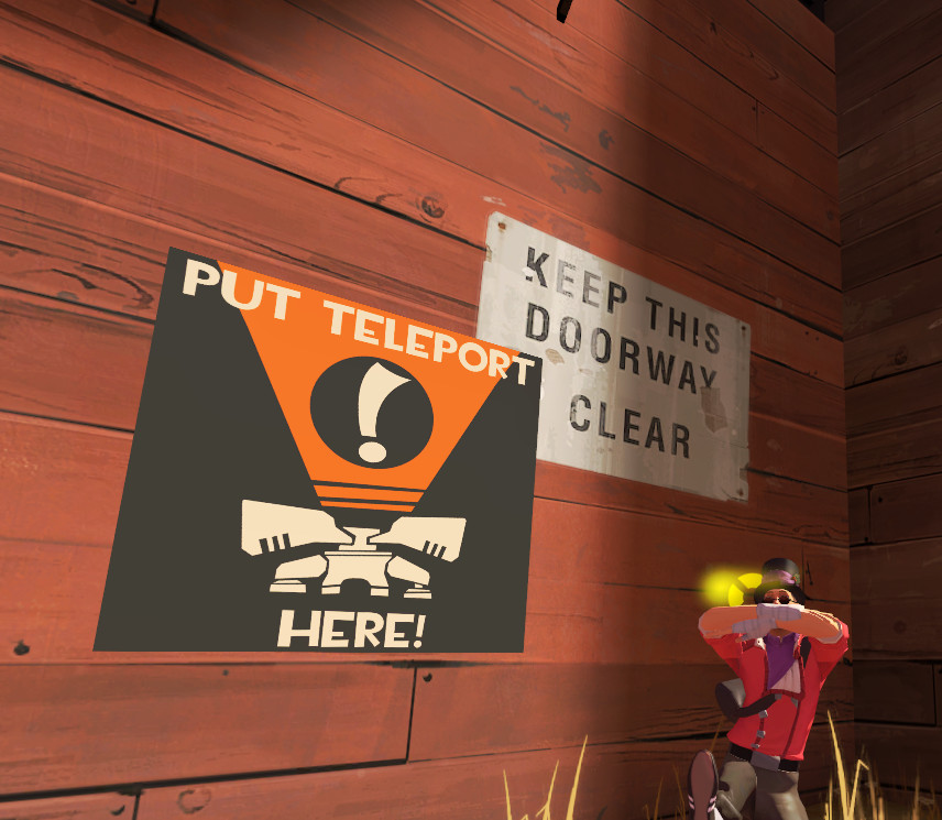 Put Teleport Here! Spray for Team Fortress 2 | TF2 Sprays