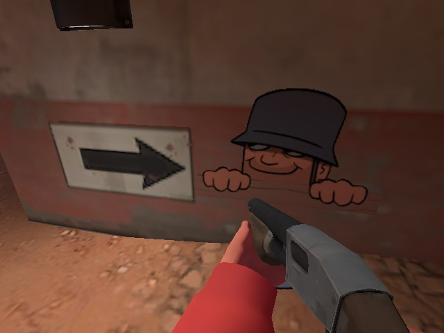 Soldier looks at Sprays [Team Fortress 2] [Sprays]