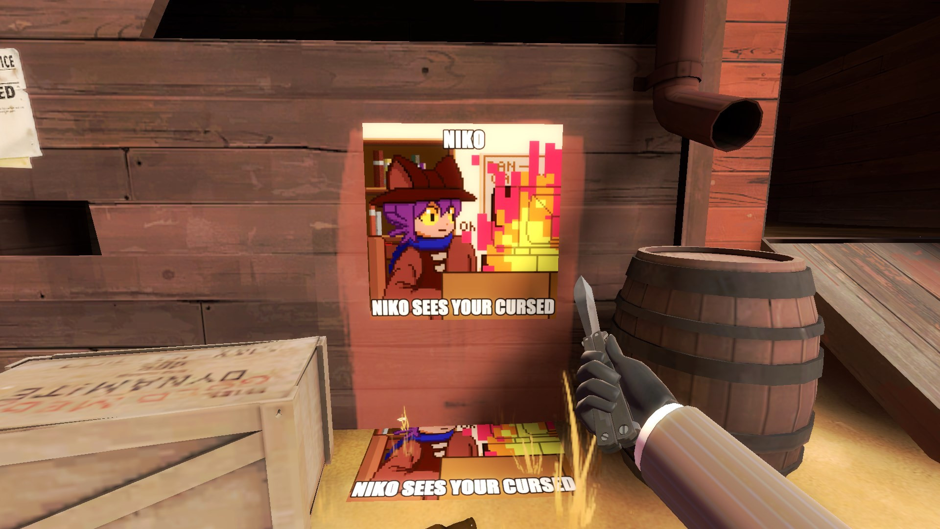 Niko sees your cursed[Oneshot] Spray for Team Fortress 2 | TF2 Sprays