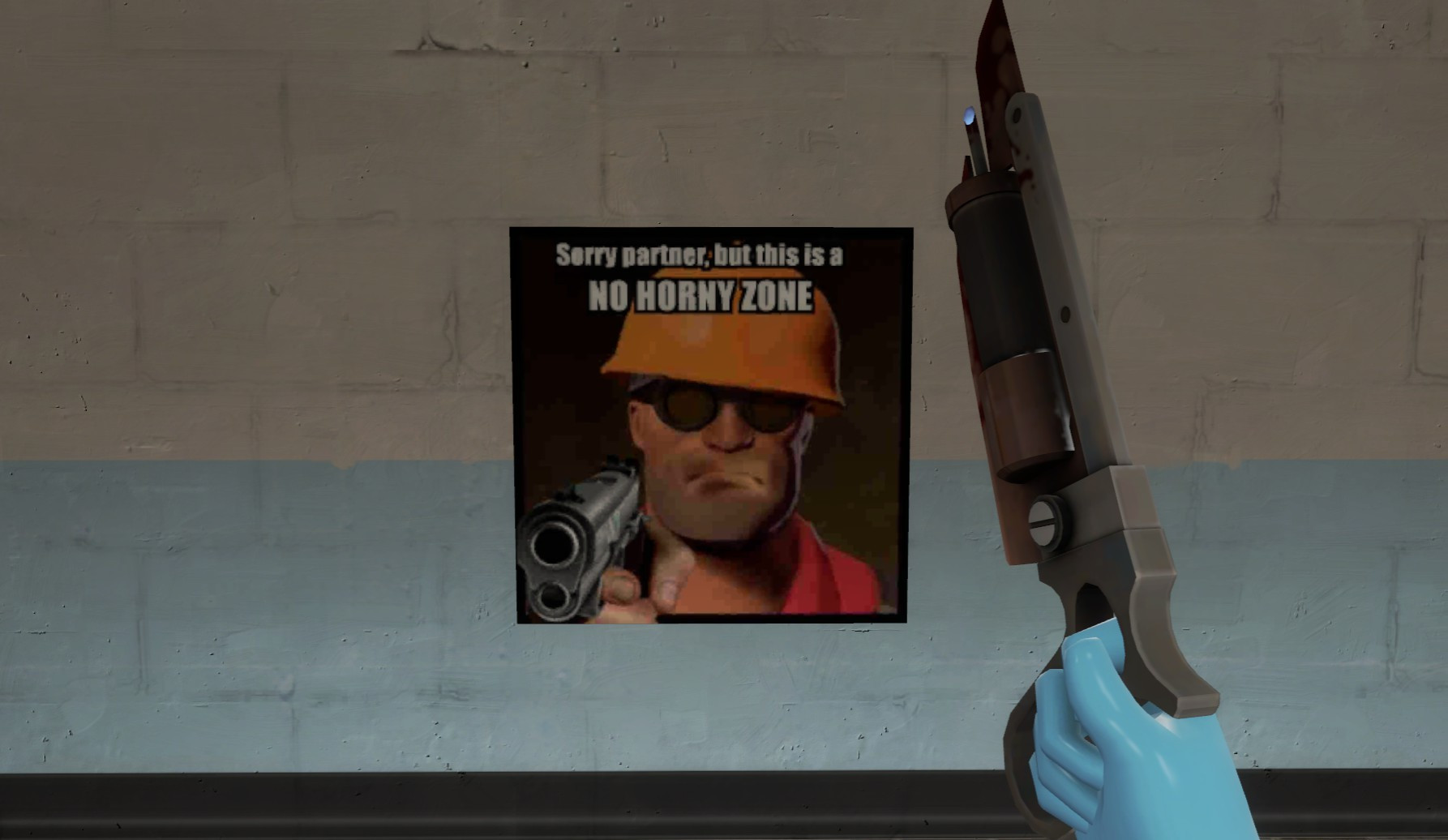 Engineer's No Horny Zone Spray for Team Fortress 2 | TF2 Sprays