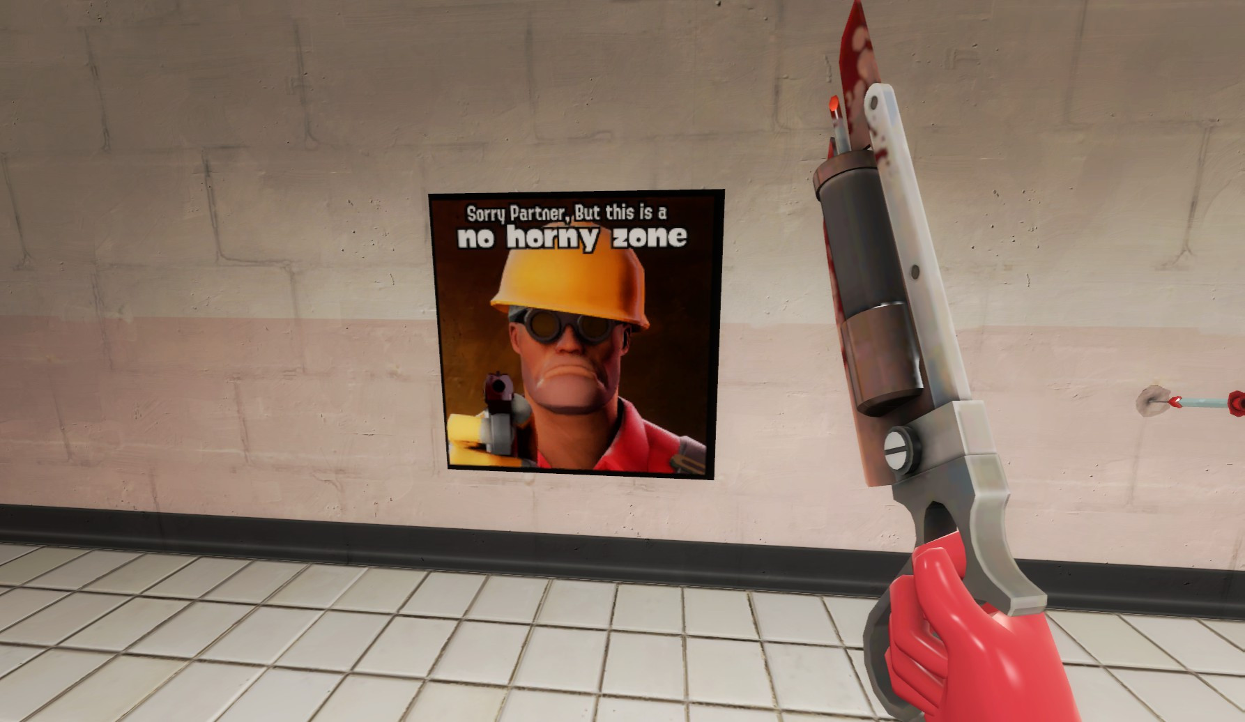 Engineer's No Horny Zone Spray for Team Fortress 2 | TF2 Sprays