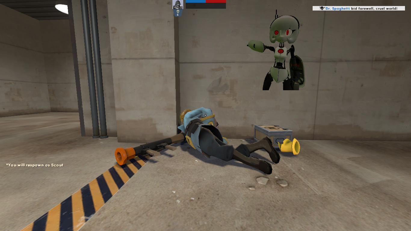 Turret Gal is pointing at something! Spray for Team Fortress 2 | TF2 Sprays