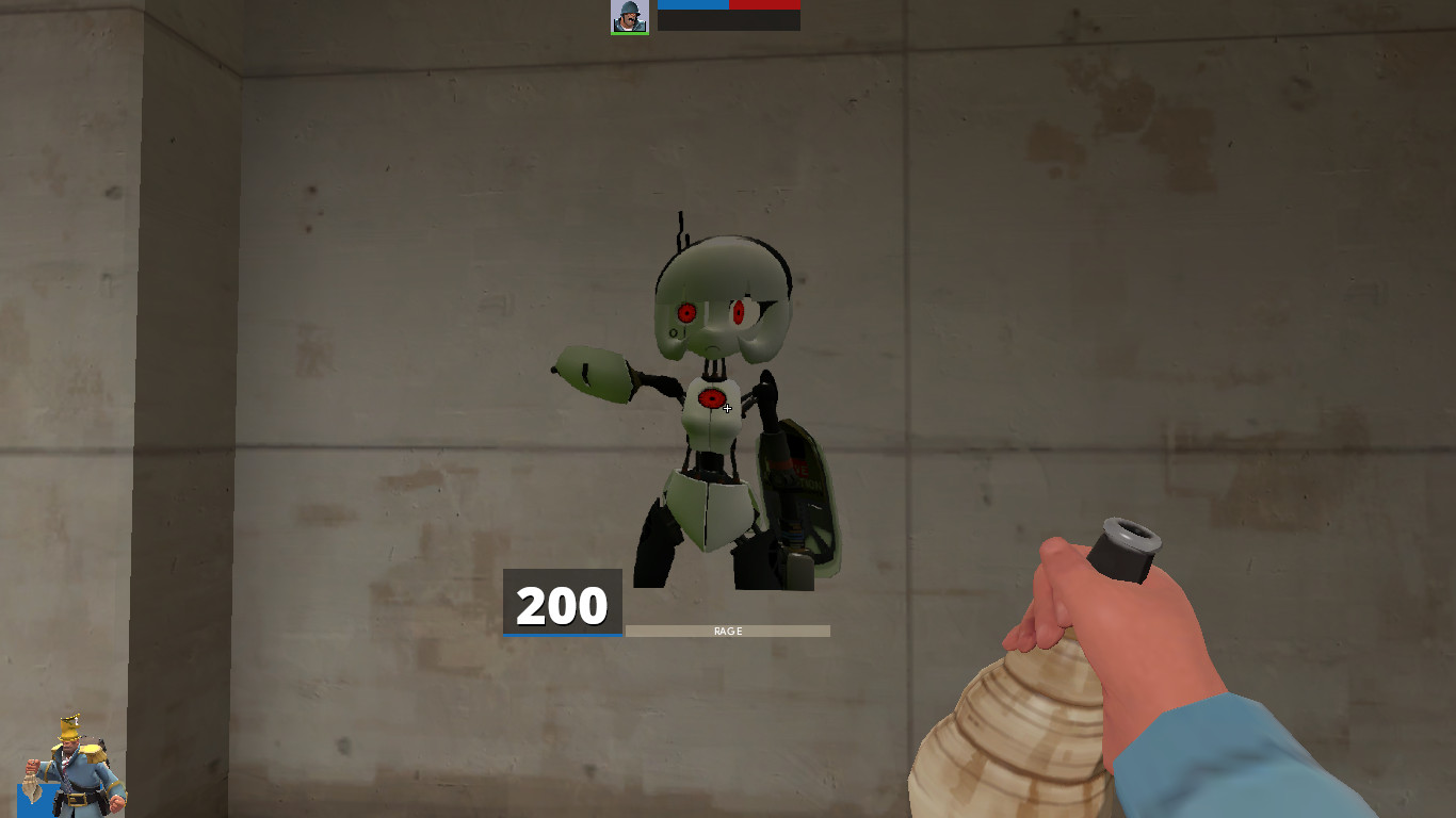 Turret Gal is pointing at something! Spray for Team Fortress 2 | TF2 Sprays
