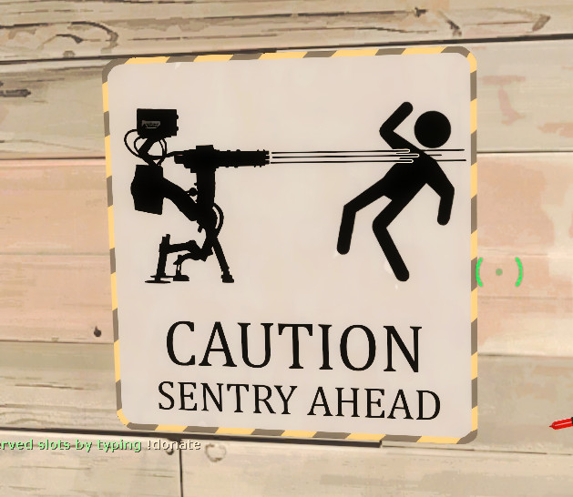 Sentry Ahead! spray Spray for Team Fortress 2 | TF2 Sprays