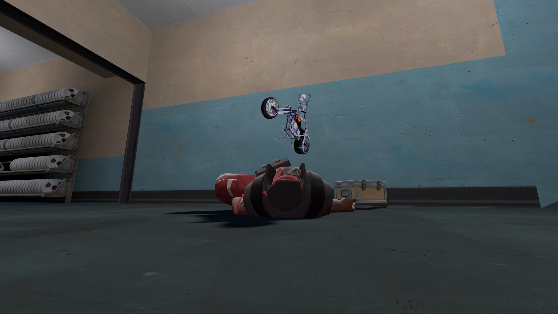 Cool Skeleton on a Motorcycle Spray for Team Fortress 2 | TF2 Sprays