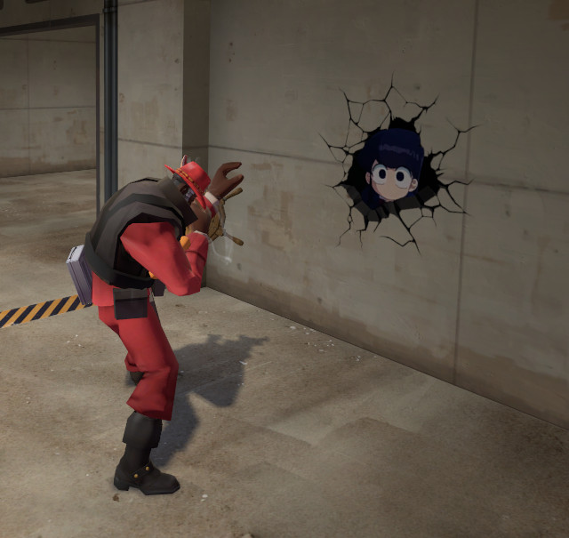 Komi the multi-dimensional peeker Spray for Team Fortress 2 | TF2 Sprays