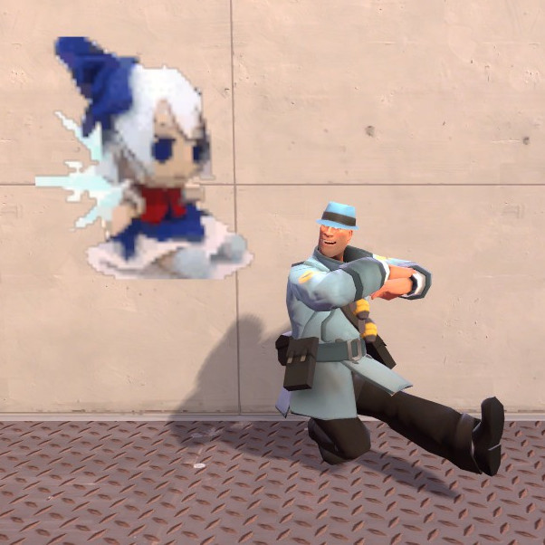 Cirno Fumo Bouncy Funky! Spray for Team Fortress 2 | TF2 Sprays