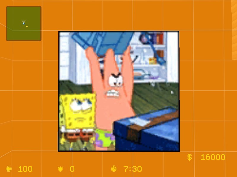 Patrick smashing a computer [Counter-Strike: Source] [Sprays]