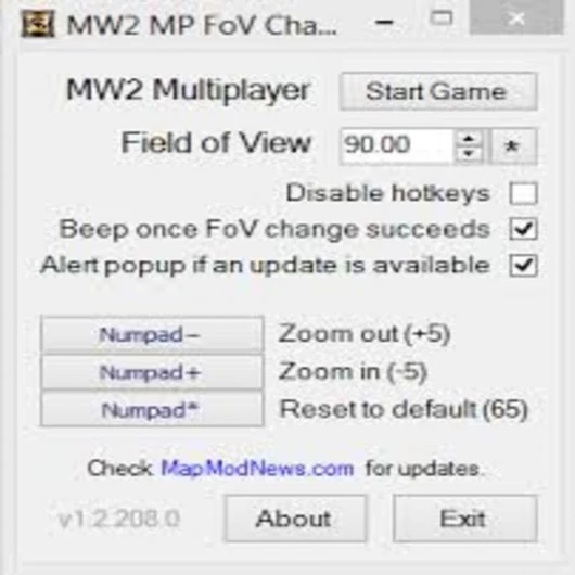 Mw2 Mp FoV Changer Modding Tool for Call of Duty: Modern Warfare 2 ...