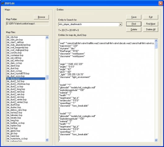 BSPEdit Modding Tool for Goldsource Engine | GoldSrc Modding Tools