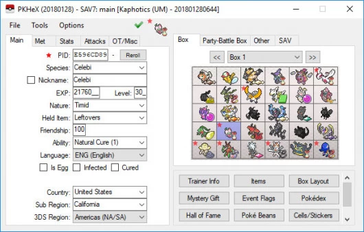 Pokemon Save Editor Modding Tool for Pokemon Ultra Sun and Ultra Moon ...