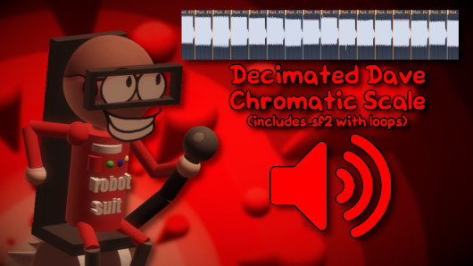 Decimated Dave + Loops Chromatic Scale [Friday Night Funkin'] [Modding Tools]