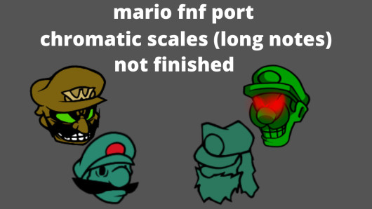 mario fnf port chromatic scales (long notes) Modding Tool for Friday ...