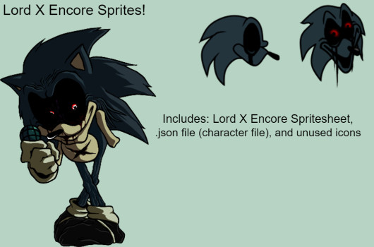 Lord X Encore Sprites (Includes Icons) Modding Tool for Friday Night ...