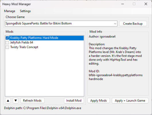 Heavy Mod Manager Modding Tool for SpongeBob SquarePants: Battle for ...