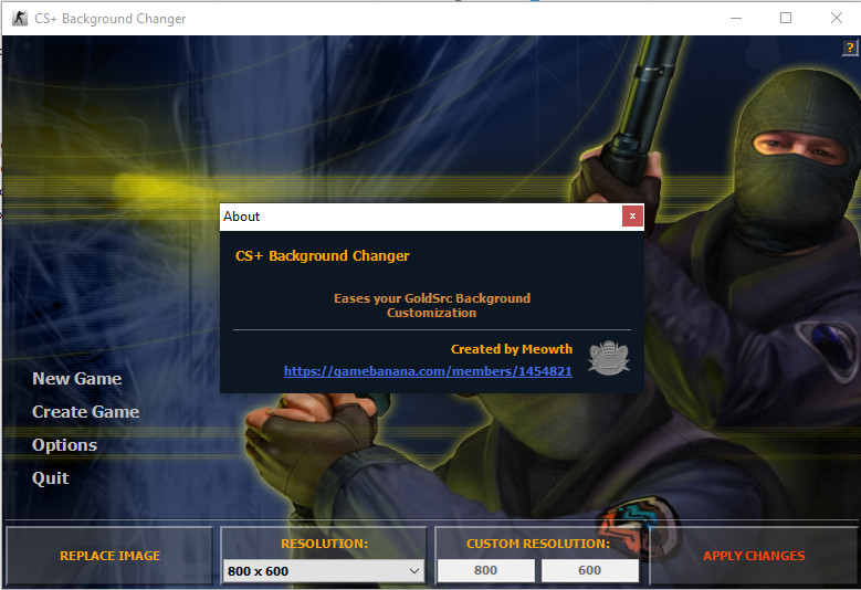 CS+ Easy Background Changer Modding Tool for Counter-Strike 1.6 | CS1.6 Modding Tools