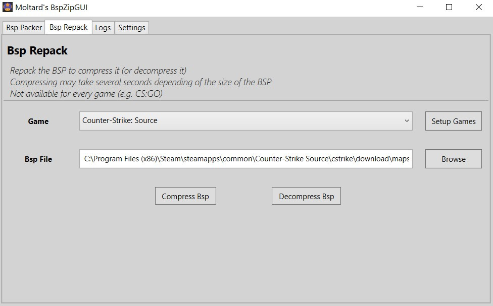 BspZipGUI Modding Tool for Source Engine | Source Modding Tools