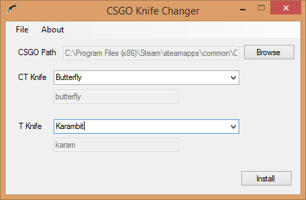 CSGO Knife Changer Modding Tool for Counter-Strike: Global Offensive | CS:GO Modding Tools