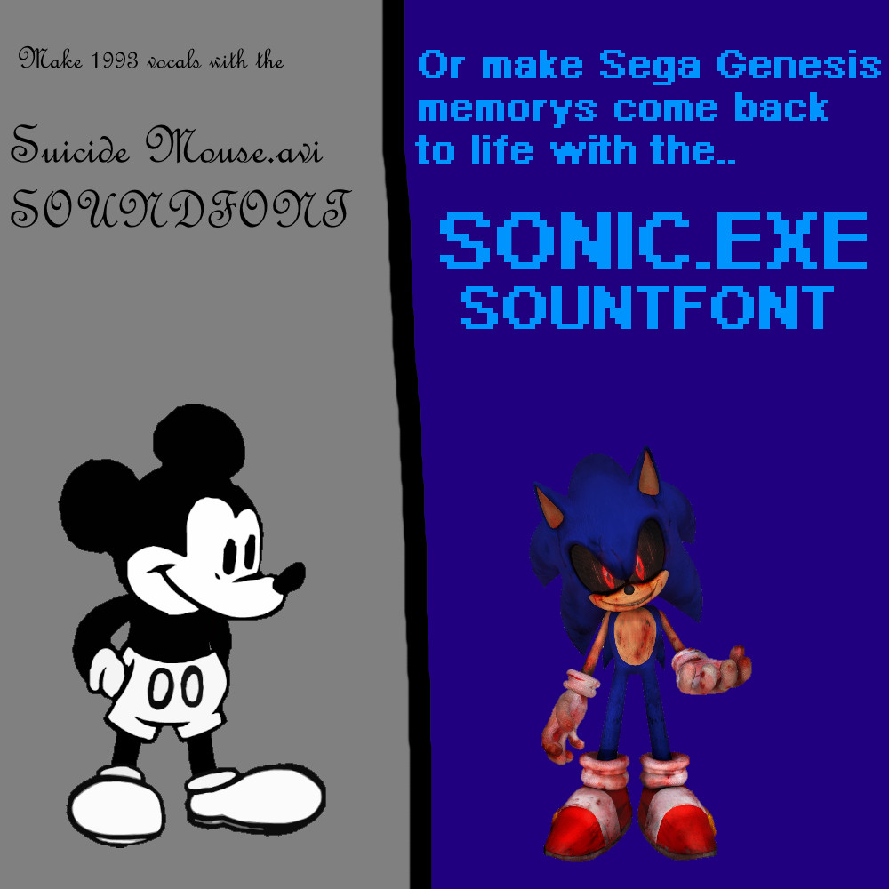 Sonic.EXE and Suicide Mouse.avi SOUNDFONT BUNDLE Modding Tool for ...