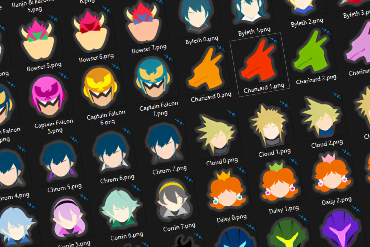 chara_2 (Stock Icons) Icon Libraries Modding Tool for Super Smash Bros ...