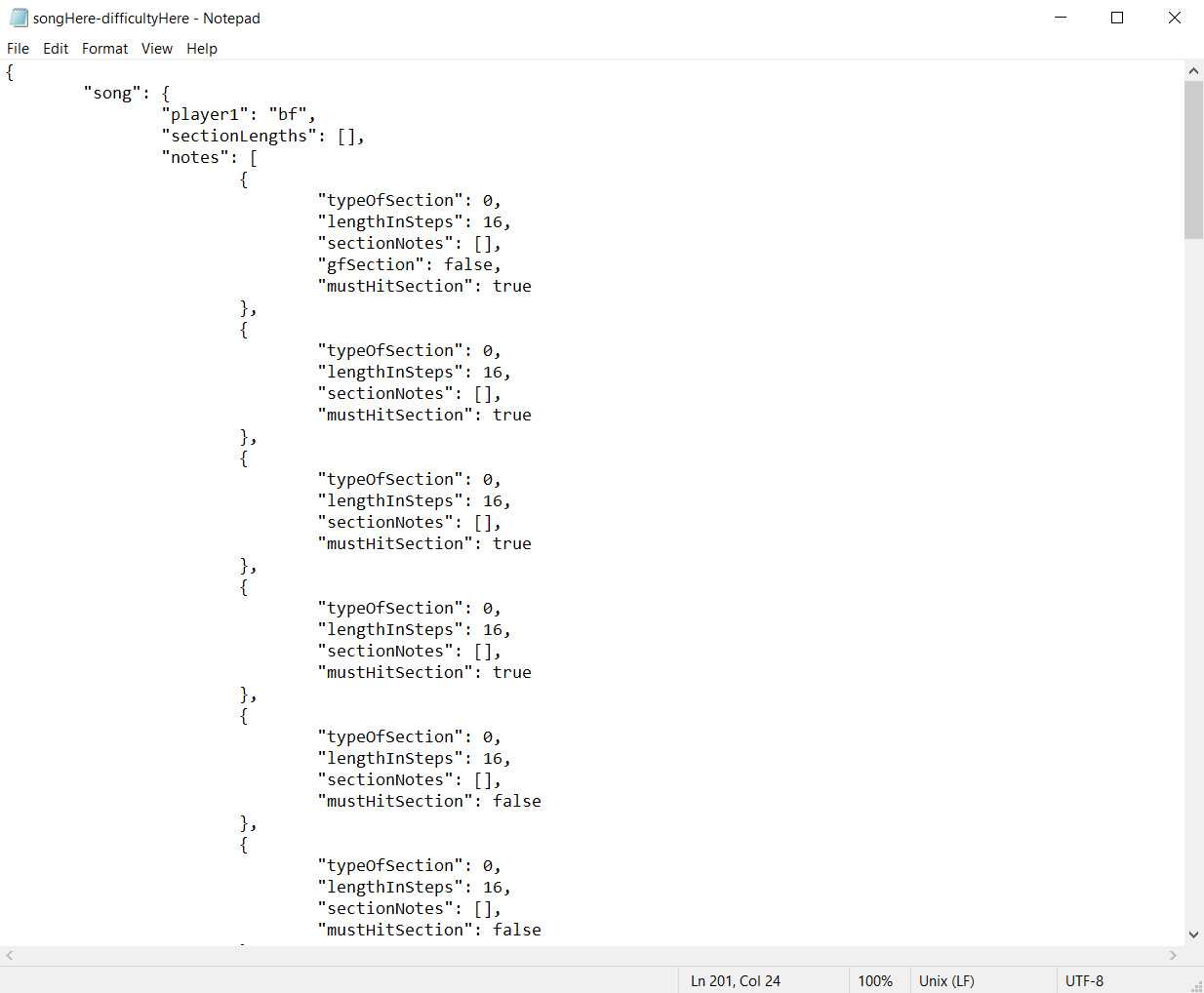 FNF Psych Engine Empty Song Chart [Friday Night Funkin'] [Modding Tools]