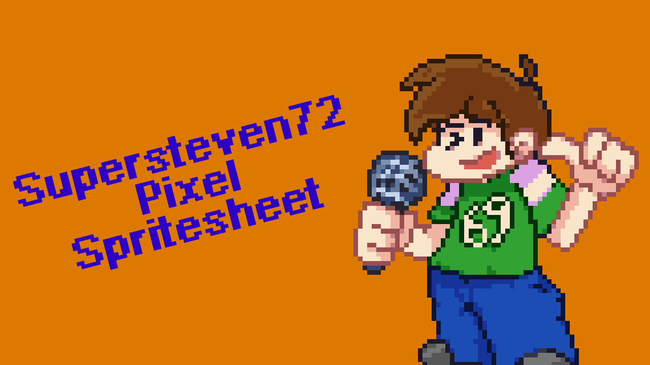 SuperSteven72 Normal + Pixel SpriteSheet [Friday Night Funkin ...