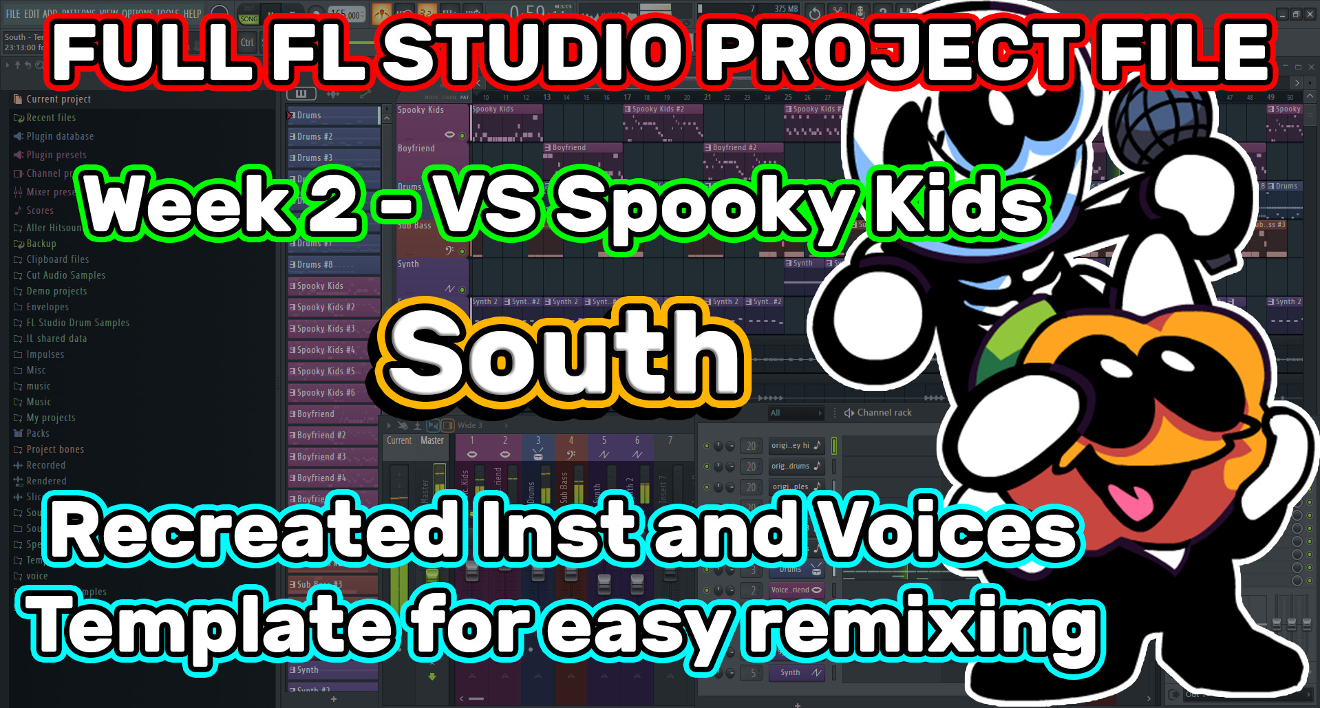 FLP: South - Template for Remixes Modding Tool for Friday Night Funkin ...