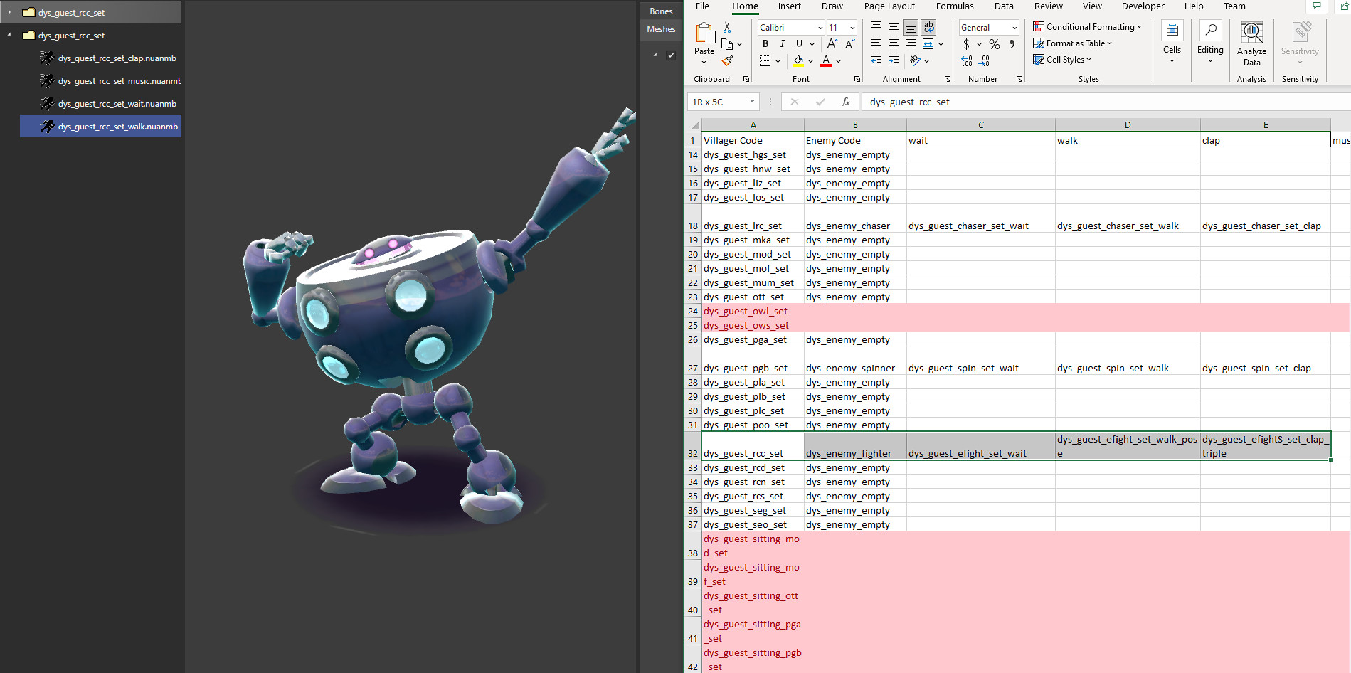 Custom Villager Excel Sheet Modding Tool for Super Smash Bros. Ultimate ...