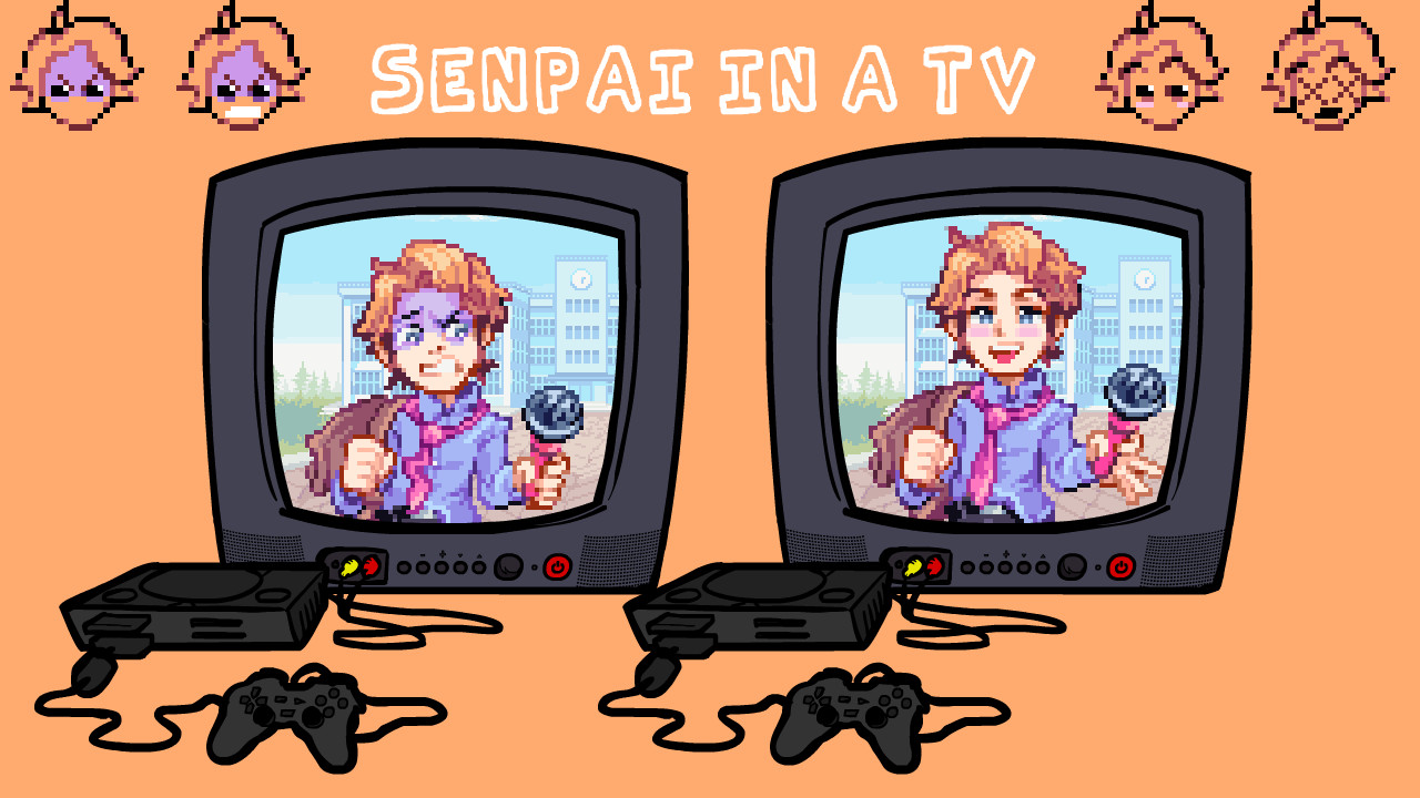 Senpai in a TV (assets) Modding Tool for Friday Night Funkin' | FNF ...
