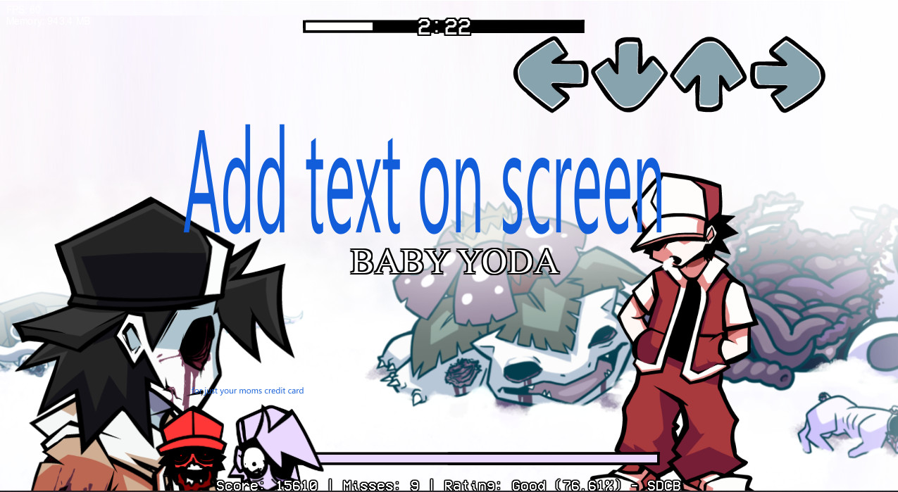 Show text on screen event Modding Tool for Friday Night Funkin' | FNF ...