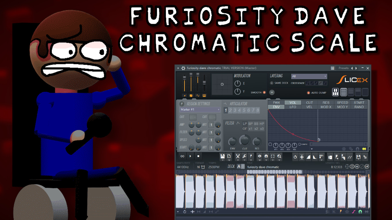 Furiosity Dave Chromatic Scale [Friday Night Funkin'] [Modding Tools]