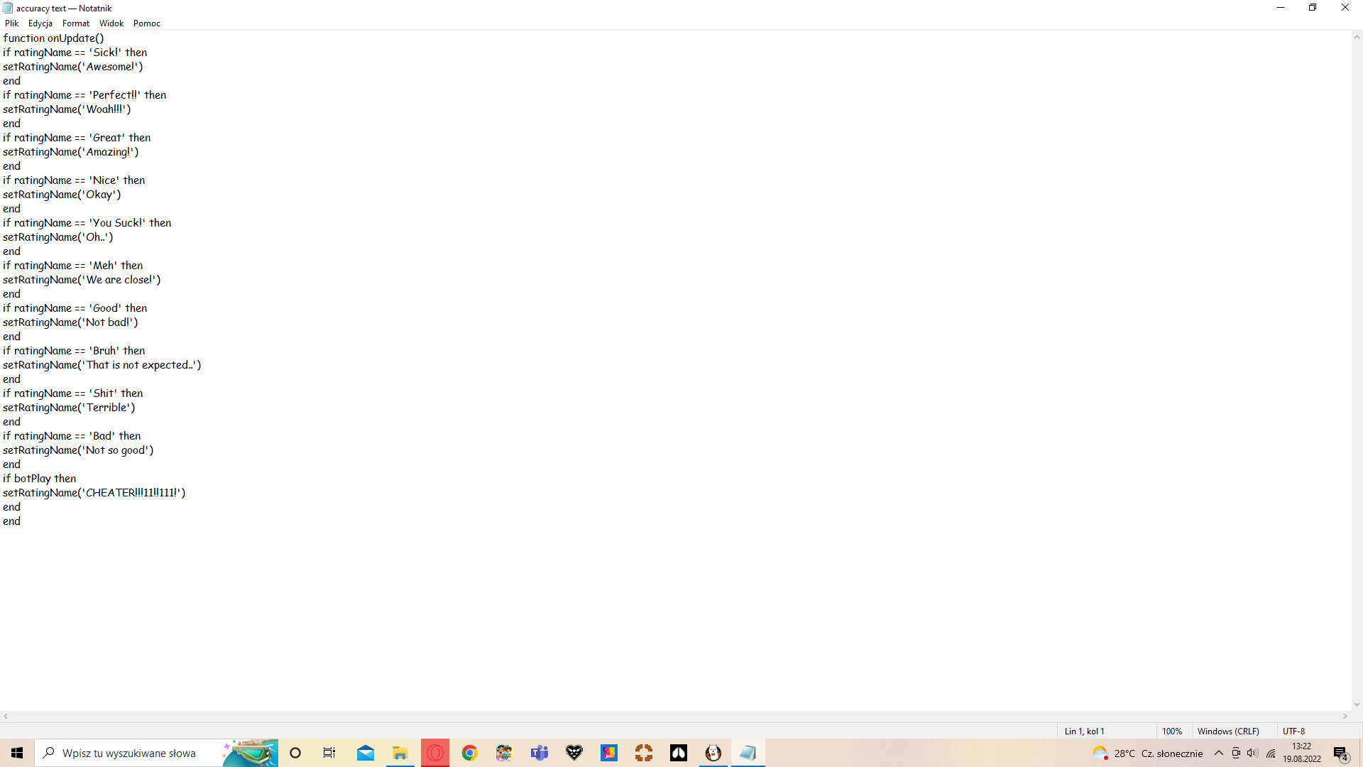 Change rating name script [Friday Night Funkin'] [Modding Tools]