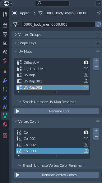 Auto UV Map/Vertex Color Renamer Modding Tool for Super Smash Bros. Ultimate | SSBU Modding Tools