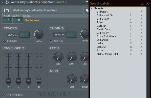 Wednesday's Infidelity Soundfont Pack + Chromatics Modding Tool for Friday Night Funkin' | FNF ...