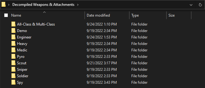 Decompiled Weapons & Attachments Modding Tool for Team Fortress 2 | TF2 Modding Tools