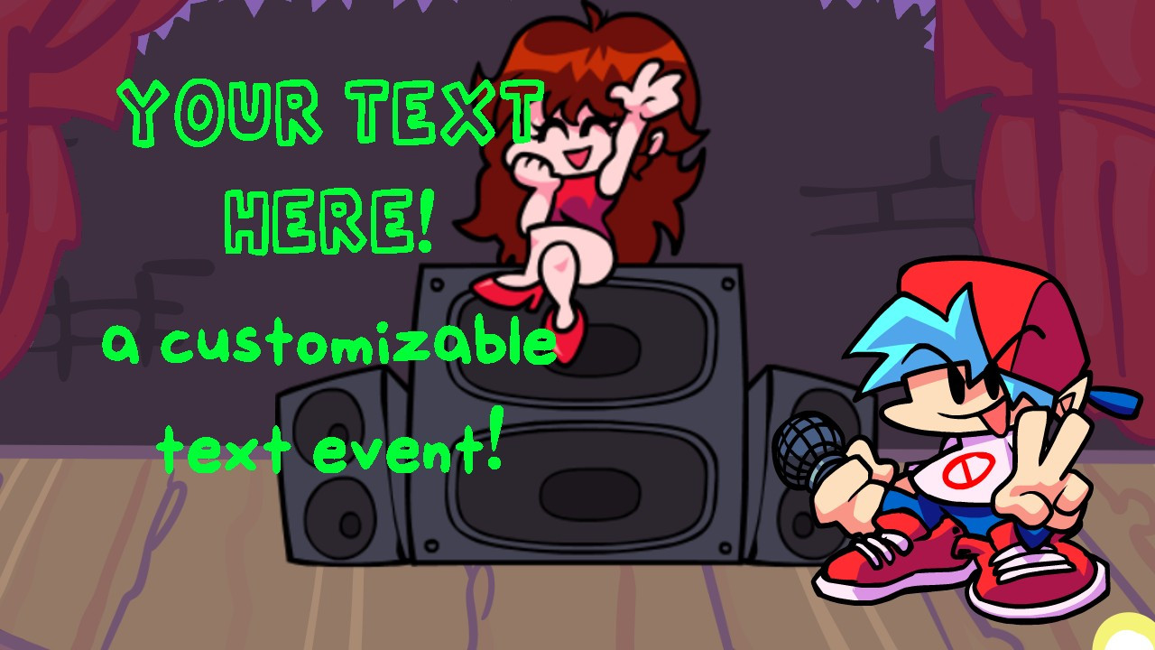Fully Customizable Text Via Event Modding Tool for Friday Night Funkin' | FNF Modding Tools