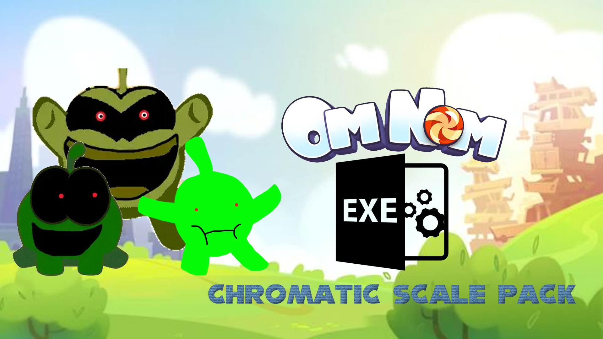 Om Nom.exe Chromatic Packs Modding Tool for Friday Night Funkin' | FNF Modding Tools