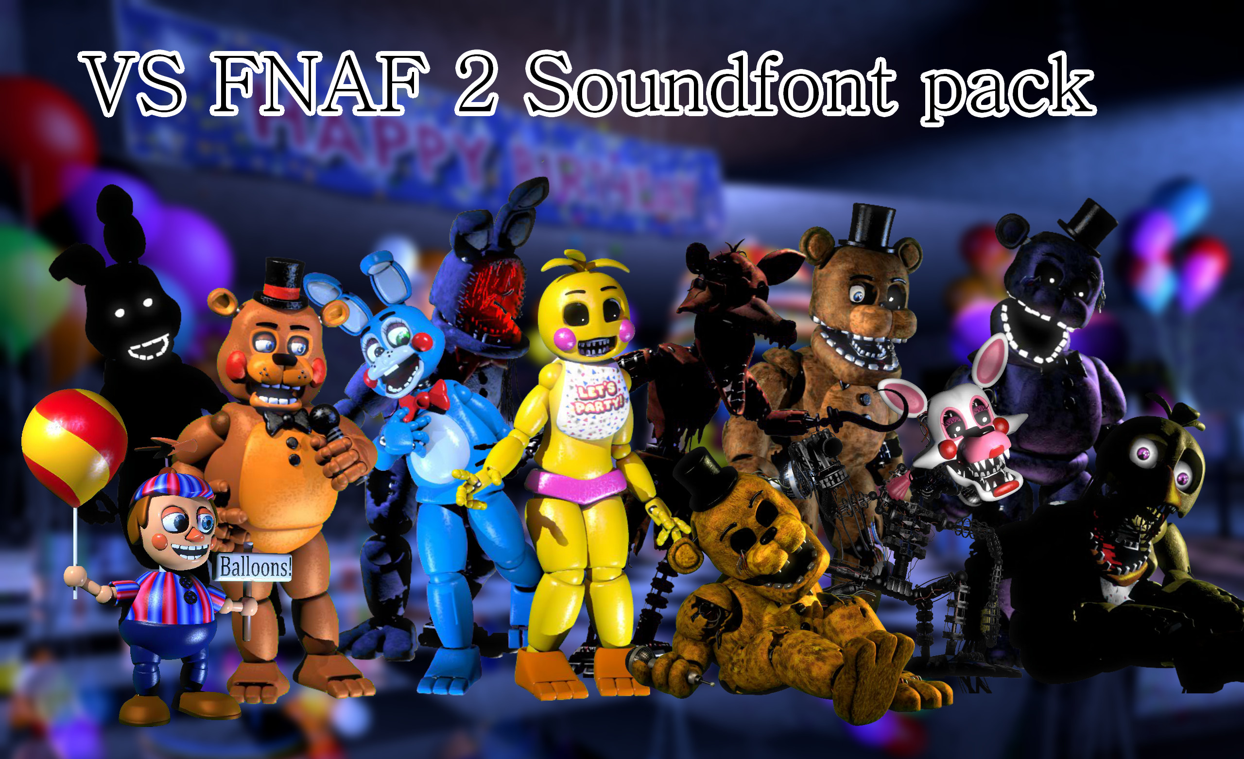 VS FNAF 2 Soundfont Pack (sf2) Modding Tool for Friday Night Funkin' | FNF Modding Tools